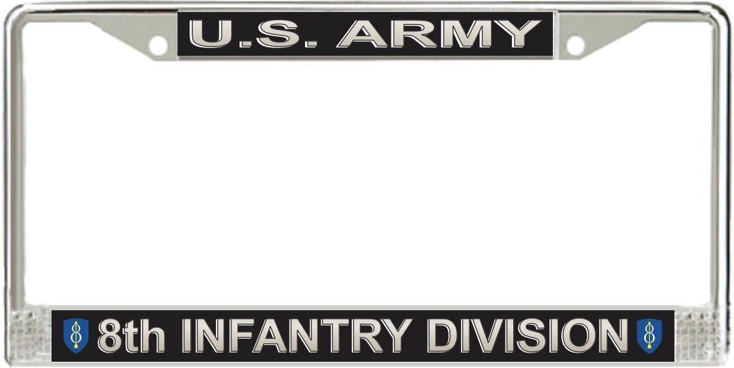U.S. Army 8th Infantry Division License Plate Frame - US Army Division ...