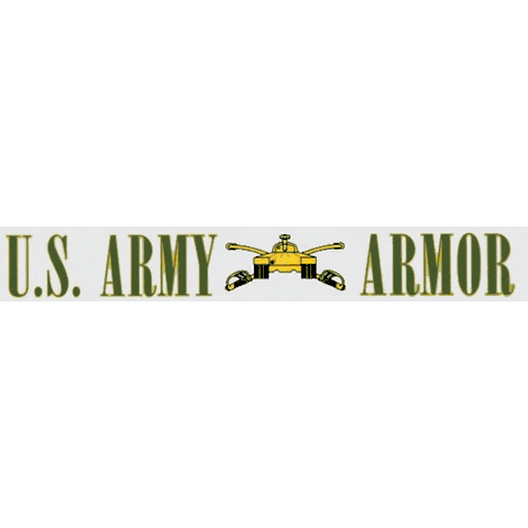 U.S. Army Armor Window Strip Decal - Military Window Strip Decals ...