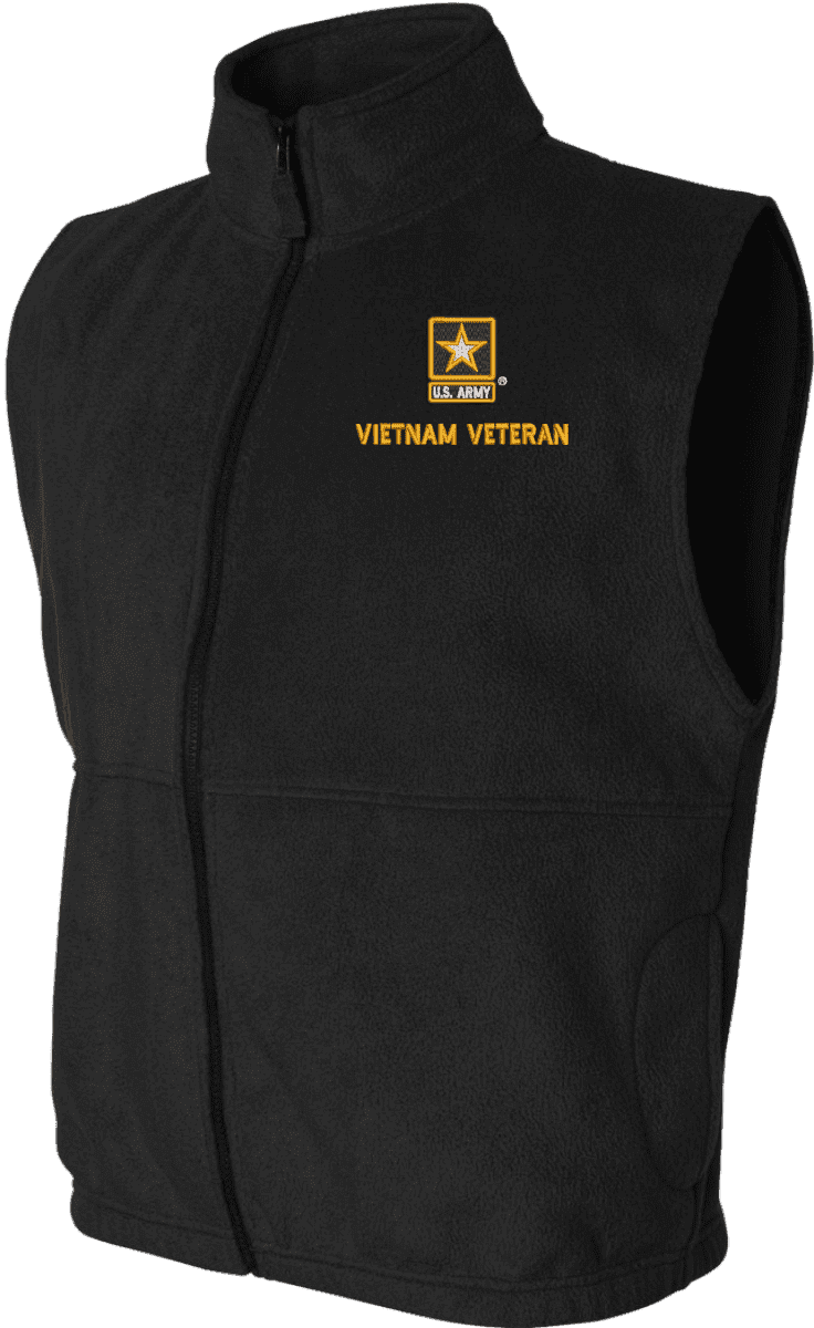 U.S. Army Vietnam Veteran Full-Zip Fleece Vest - US Army Vests ...