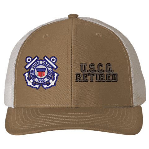 U.S.C.G. Retired Mesh Back Cap - New USCG Split Caps - PriorService.com