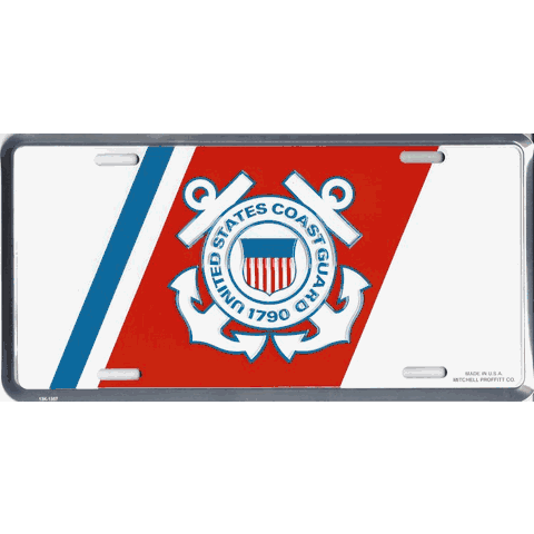 U.S. Coast Guard Insignia License Plate - New Coast Guard License ...
