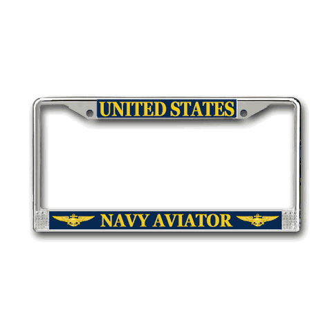 U.S. Navy Aviator License Plate Frame - New U.S. Navy License Plate ...