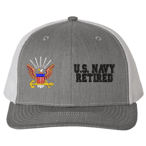U.S. Navy Retired Mesh Back Cap - New US Navy Split Caps - PriorService.com
