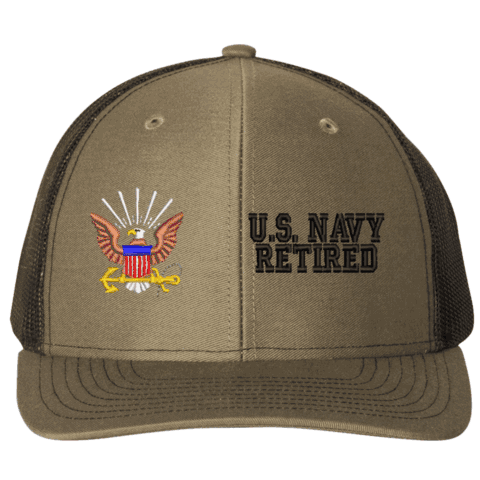 U.S. Navy Retired Mesh Back Cap - New US Navy Split Caps - PriorService.com