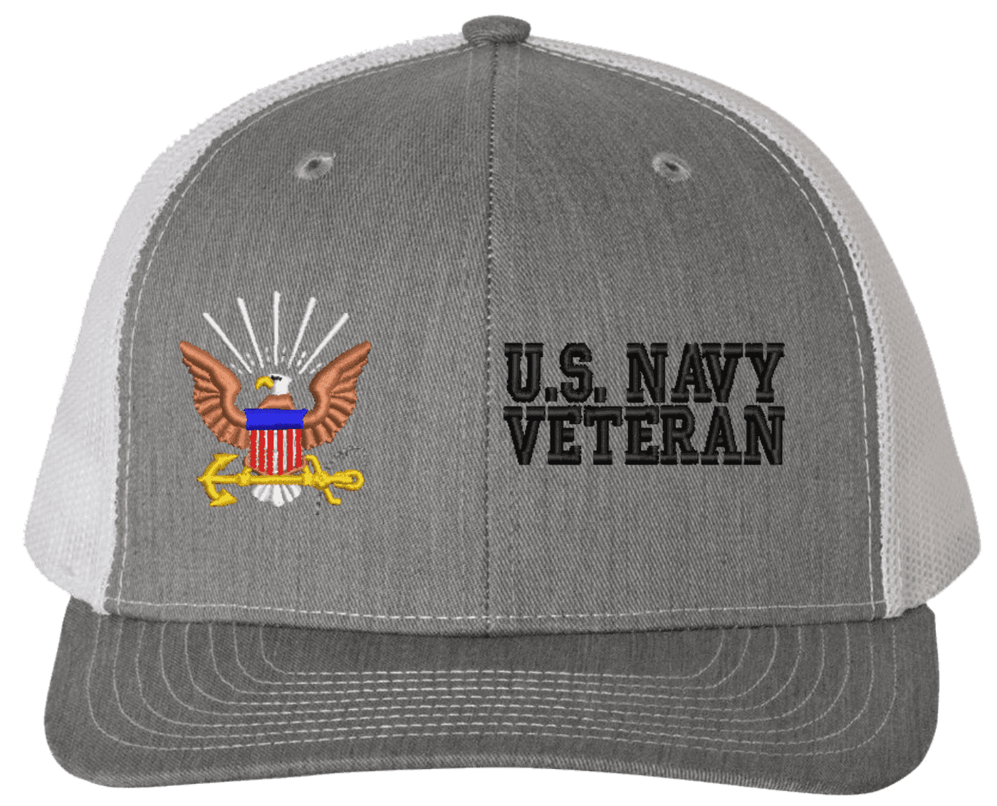 U.S. Navy Veteran Mesh Back Cap - New US Navy Split Caps - PriorService.com