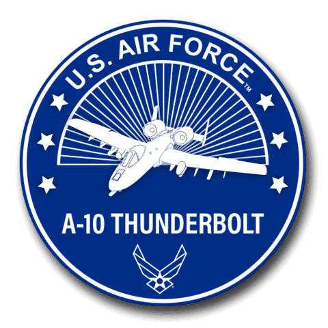 US Air Force A-10 Thunderbolt Decal - US Air Force Aircraft Decals ...
