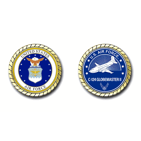 US Air Force C-124 Globemaster Aircraft Challenge Coin - US Air Force ...