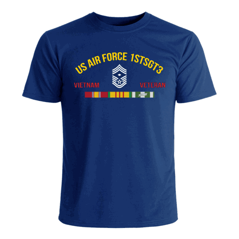 US Air Force Chief Master First Sergeant Vietnam Veteran T-Shirt - US ...