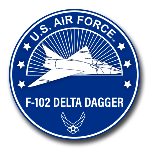 US Air Force F-102 Delta Dagger Decal - US Air Force Aircraft Decals ...
