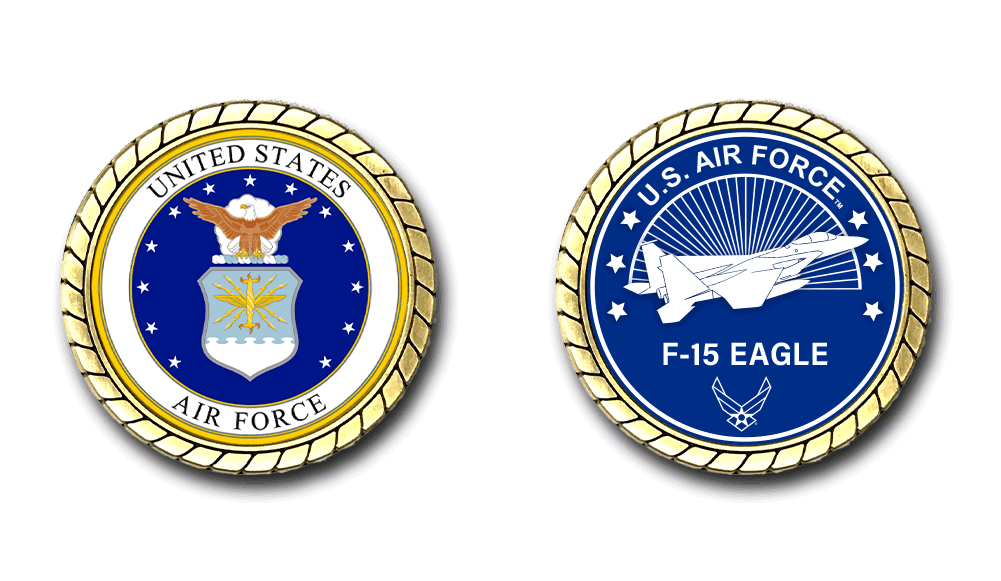US Air Force F-15 Eagle Aircraft Challenge Coin - US Air Force Aircraft ...