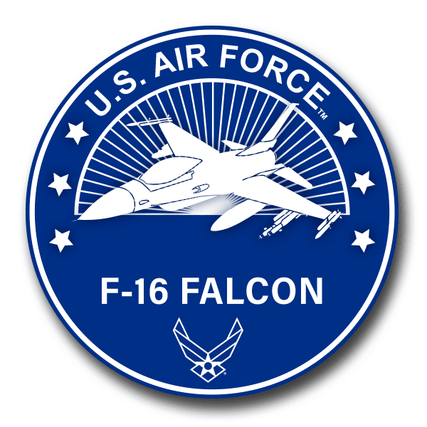 US Air Force F-16 Falcon Decal - US Air Force Aircraft Decals ...