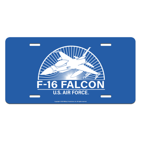 US Air Force F-16 Falcon License Plate - US Air Force Aircraft License ...