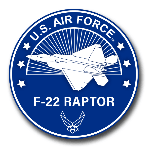 US Air Force F-22 Raptor Decal - US Air Force Aircraft Decals ...