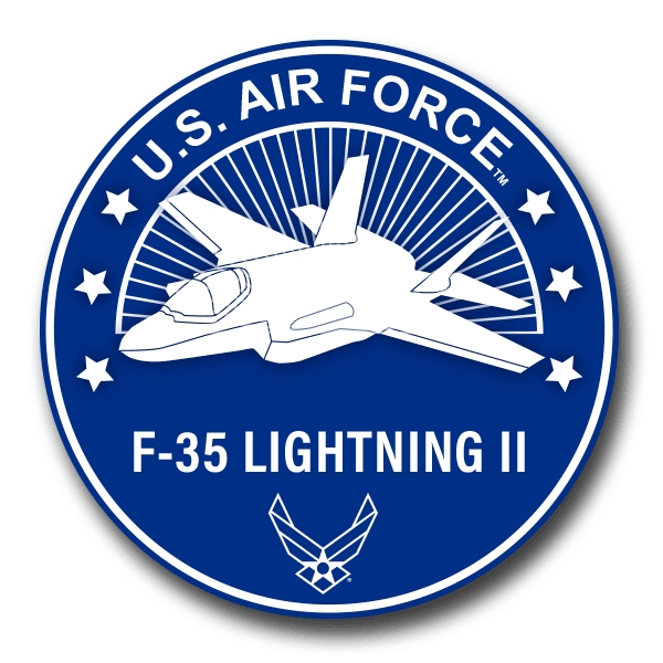 US Air Force F-35 Lightning II Decal - US Air Force Aircraft Decals ...