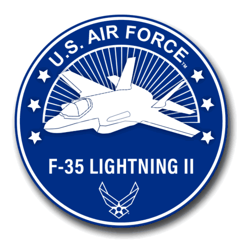 US Air Force F-35 Lightning II Decal - US Air Force Aircraft Decals ...