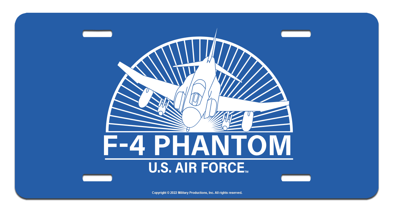 US Air Force F-4 Phantom License Plate - US Air Force Aircraft License ...