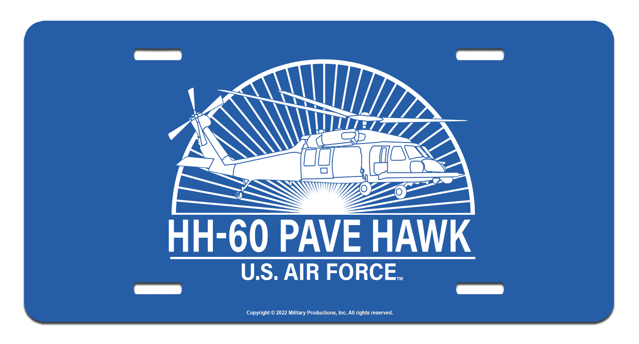 US Air Force HH-60 Pave Hawk License Plate - US Air Force Aircraft ...