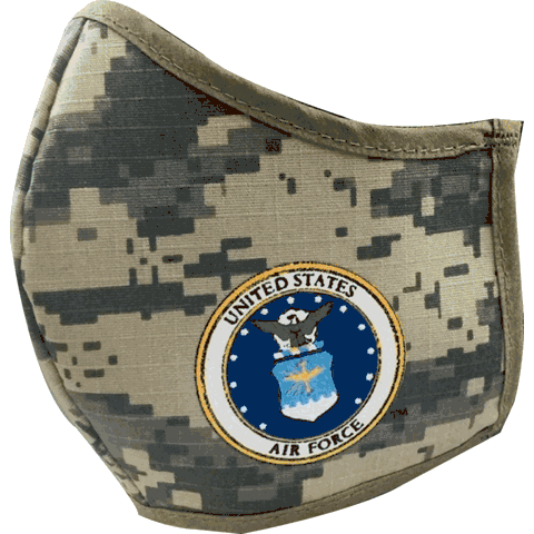 US Air Force Logo Camo Face Mask - Military Face Masks - PriorService.com