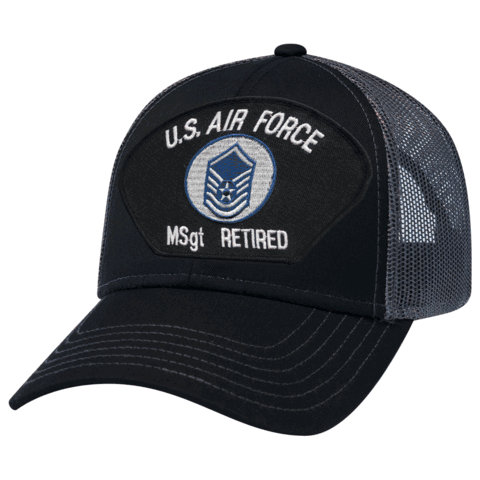 US Air Force Master Sergeant Retired Mesh Back Cap - New Mesh Caps ...
