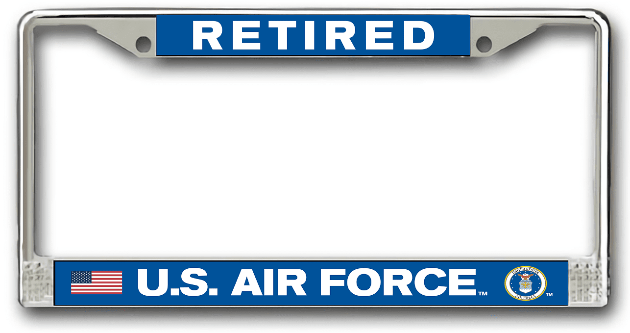 US Air Force Retired License Plate Frame - New Retired and Veteran ...
