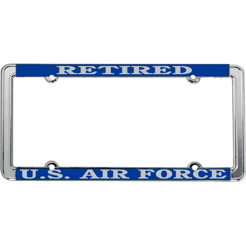 US Air Force Retired Thin Rim License Plate Frame - US Air Force ...