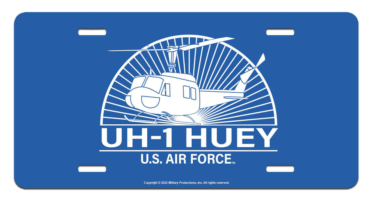 US Air Force UH-1 Huey License Plate - US Air Force Aircraft License ...