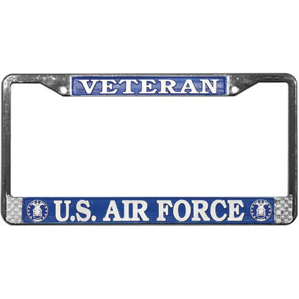 US Air Force Veteran License Plate Frame - New License Plate Frames ...