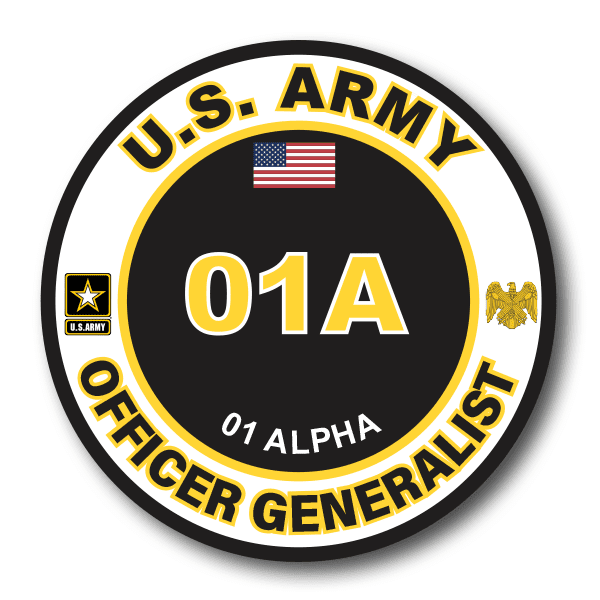 US Army 01A Officer Generalist MOS decal