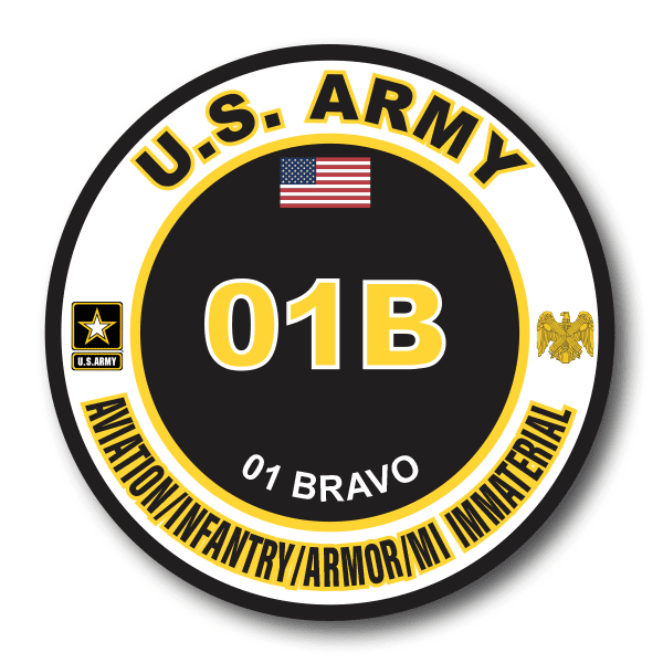 US Army 01B Aviation/Infantry/Armor/MI Immaterial MOS decal