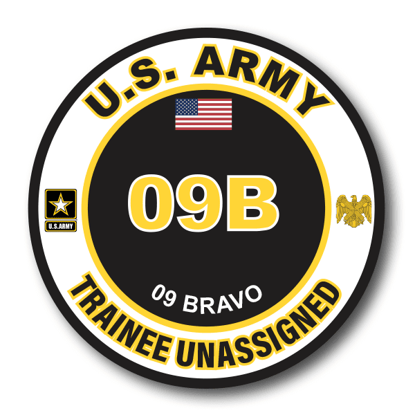 US Army 09B Trainee Unassigned MOS decal