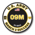 US Army 09M March 2 Success MOS decal