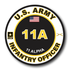 US Army 11A Infantry Officer MOS Decal