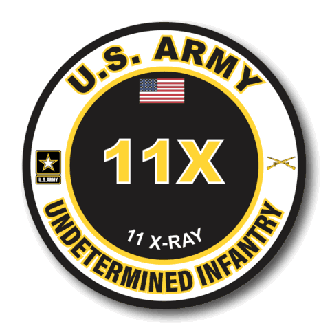US Army 11X Undetermined Infantry MOS Decal