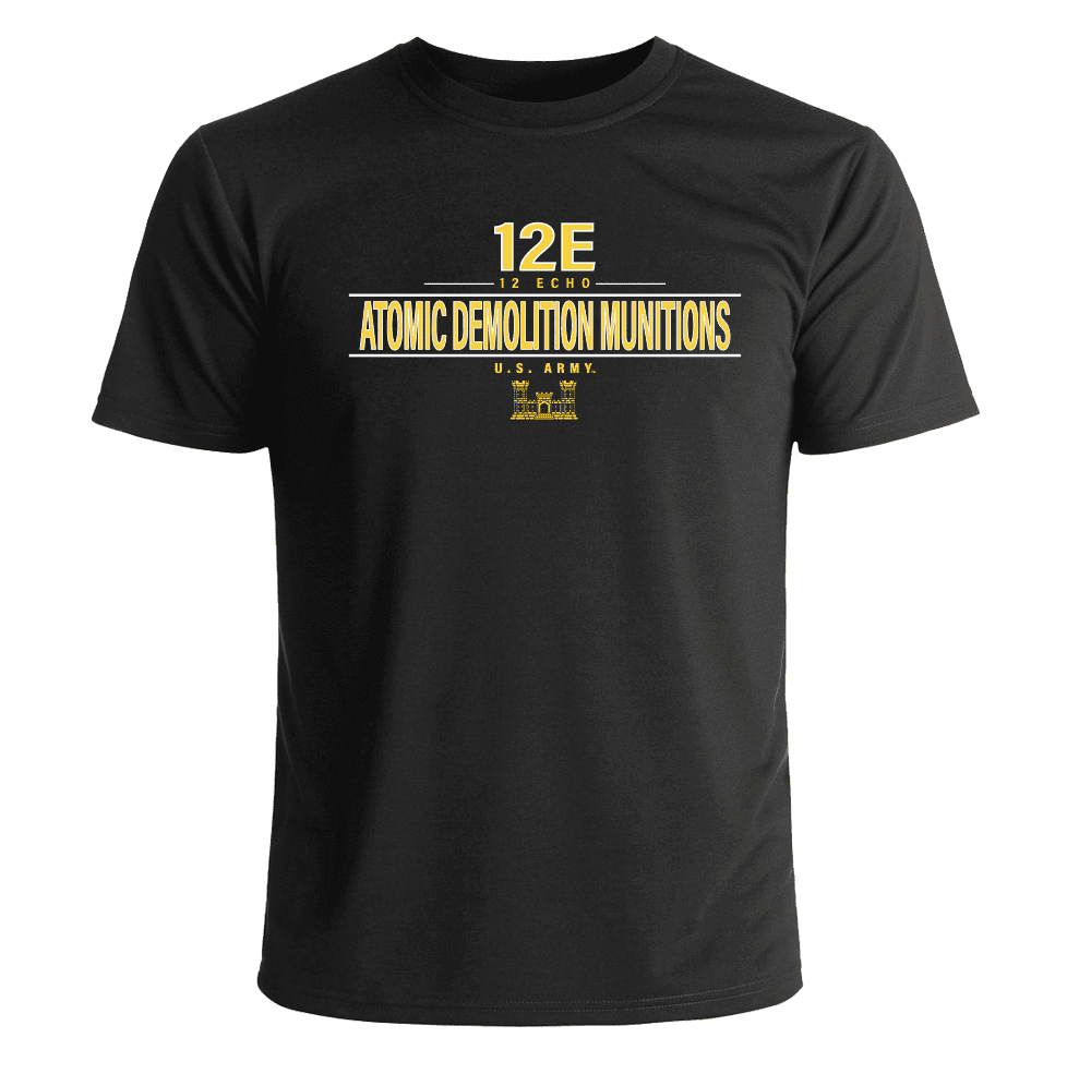 US Army 12 E Atomic Demolitions Munitions T-Shirt - US Army Corps of ...
