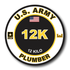 US Army 12K Plumber MOS Decal