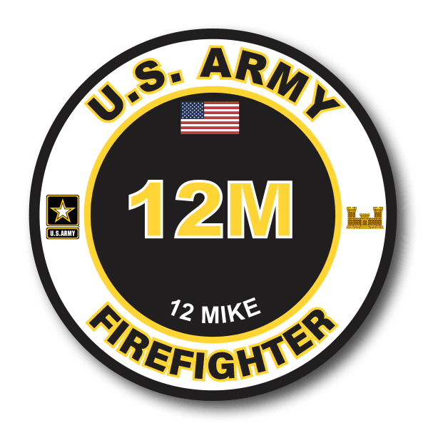 US Army 12M Firefighter MOS Decal