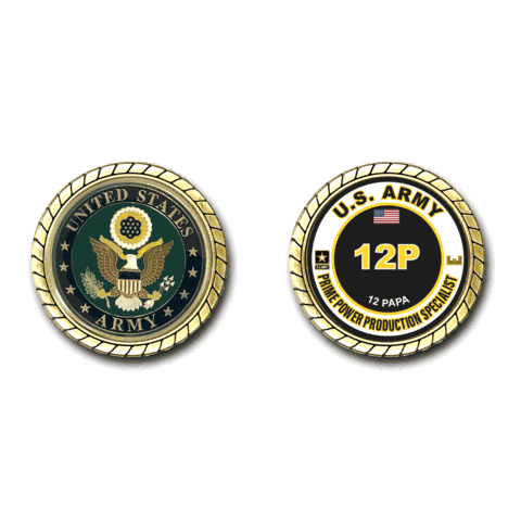 US Army 12P Prime Power Production Specialist MOS Challenge Coin - US ...
