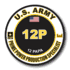 US Army 12P Prime Power Production Specialist MOS Decal
