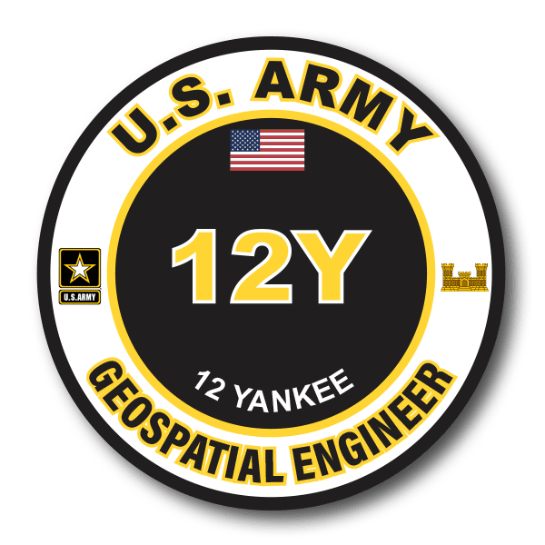 US Army 12Y Geospatial Engineer MOS Decal