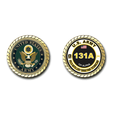 US Army 131A Field Artillery Targeting Technician MOS Challenge Coin ...