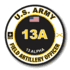 US Army 13A Field Artillery Officer MOS Decal
