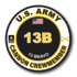 US Army 13B Cannon Crewmember MOS Decal