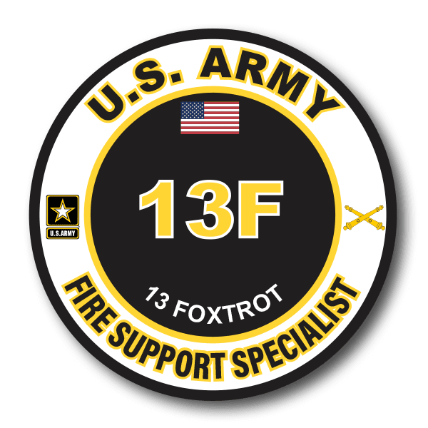 US Army 13F Fire Support Specialist MOS Decal