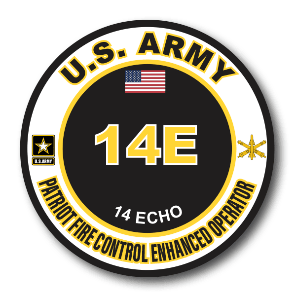 US Army 14E PATRIOT Fire Control Enhanced Operator MOS Decal