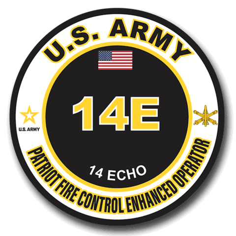 US Army 14E PATRIOT Fire Control Enhanced Operator MOS Decal