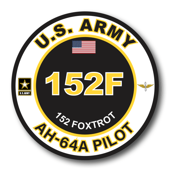 US Army 152F AH-64A Attack Pilot MOS Decal