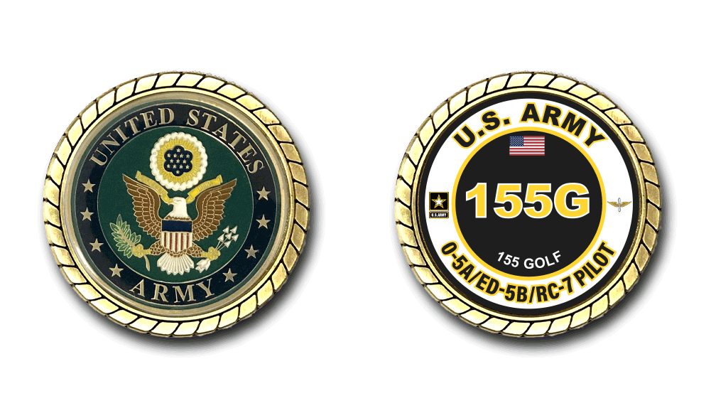 US Army 155G O-5A/EO-5B/RC-7 Pilot MOS Challenge Coin - US Army ...