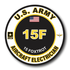 US Army 15F Aircraft Electrician MOS Decal