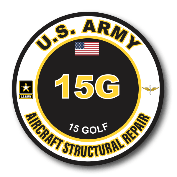 US Army 15G Aircraft Structural Repairer MOS Decal