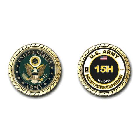 US Army 15H Aircraft Pneudraulics Repairer MOS Challenge Coin - US Army ...